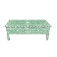 Handcrafted Bone Inlay Coffee Table – Rectangular Floral Design in ...