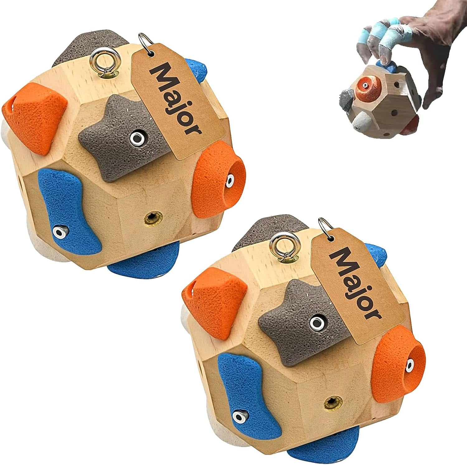 Handcrafted Boulder Block – 2026 Upgraded 3D Rock Climbing Finger ...