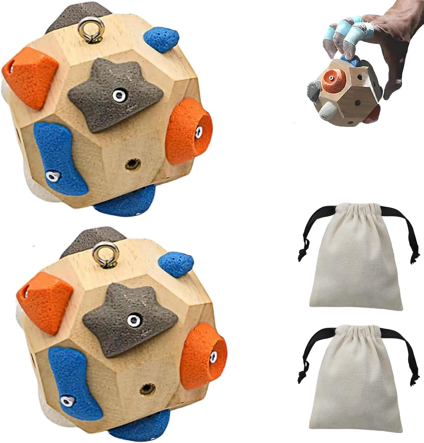 Handcrafted Boulder Block,3D Rock Climbing Finger Training Ball ...