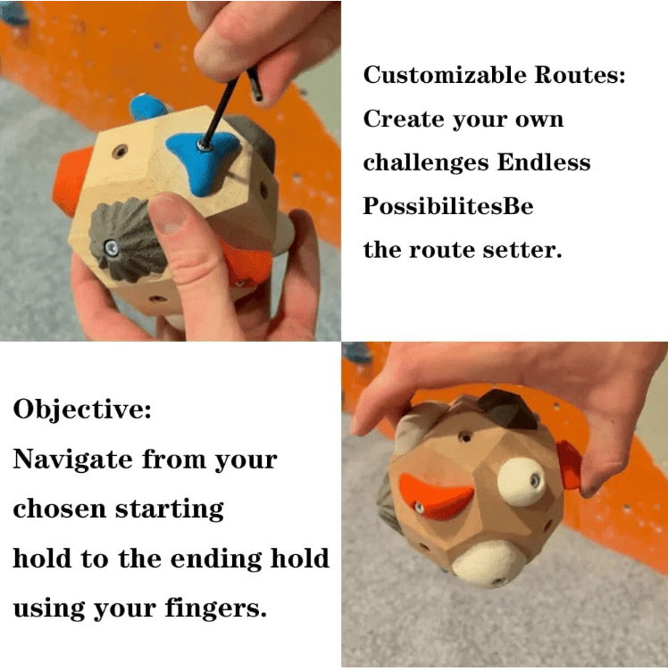Handcrafted Boulder Block - Build Strength and Precision, Rock Climbing ...