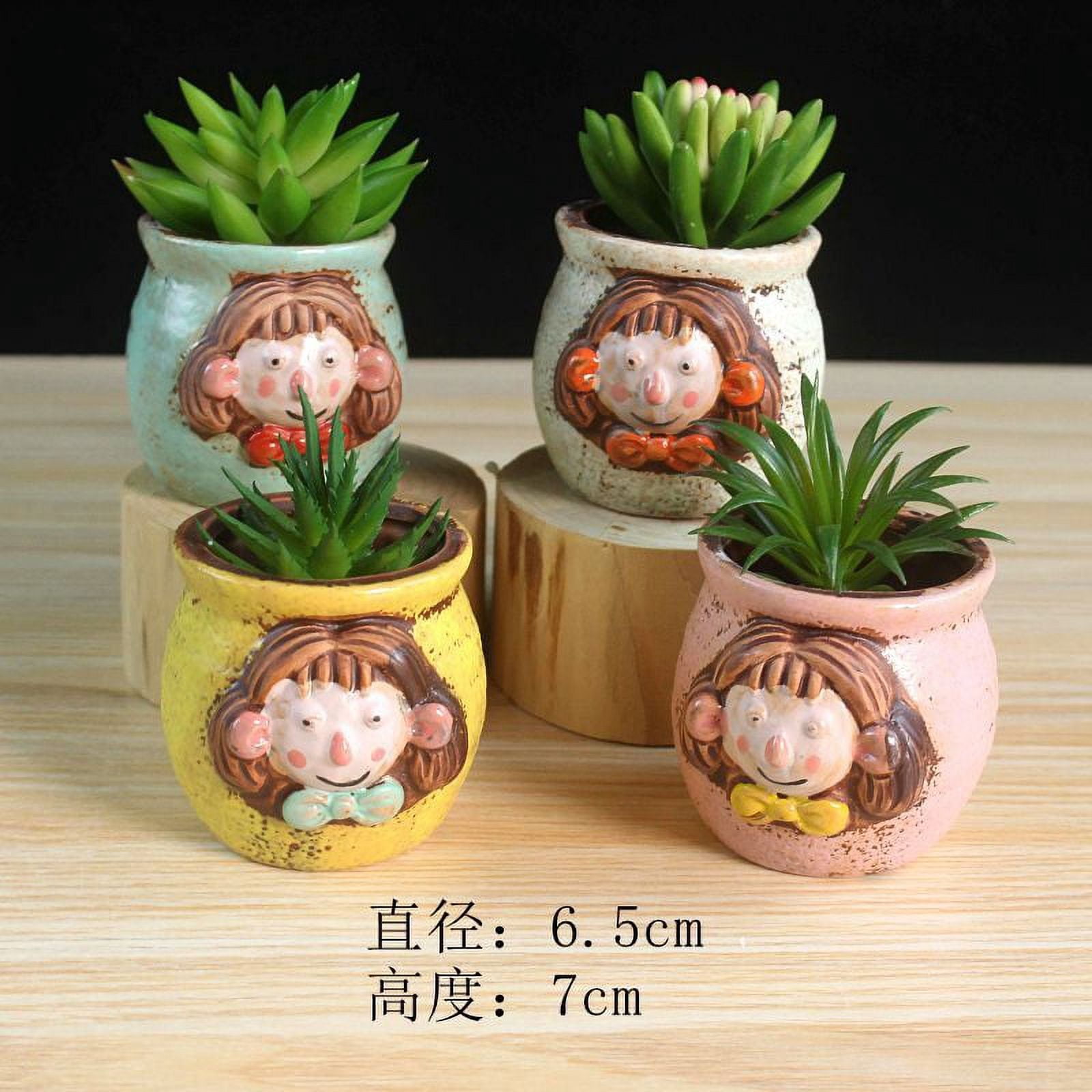 Handcrafted Cartoon Character Succulent Planter - Creative Ceramic ...