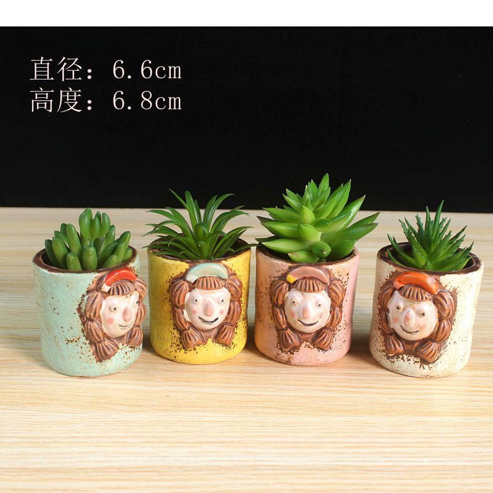 Handcrafted Cartoon Character Succulent Planter - Creative Ceramic ...