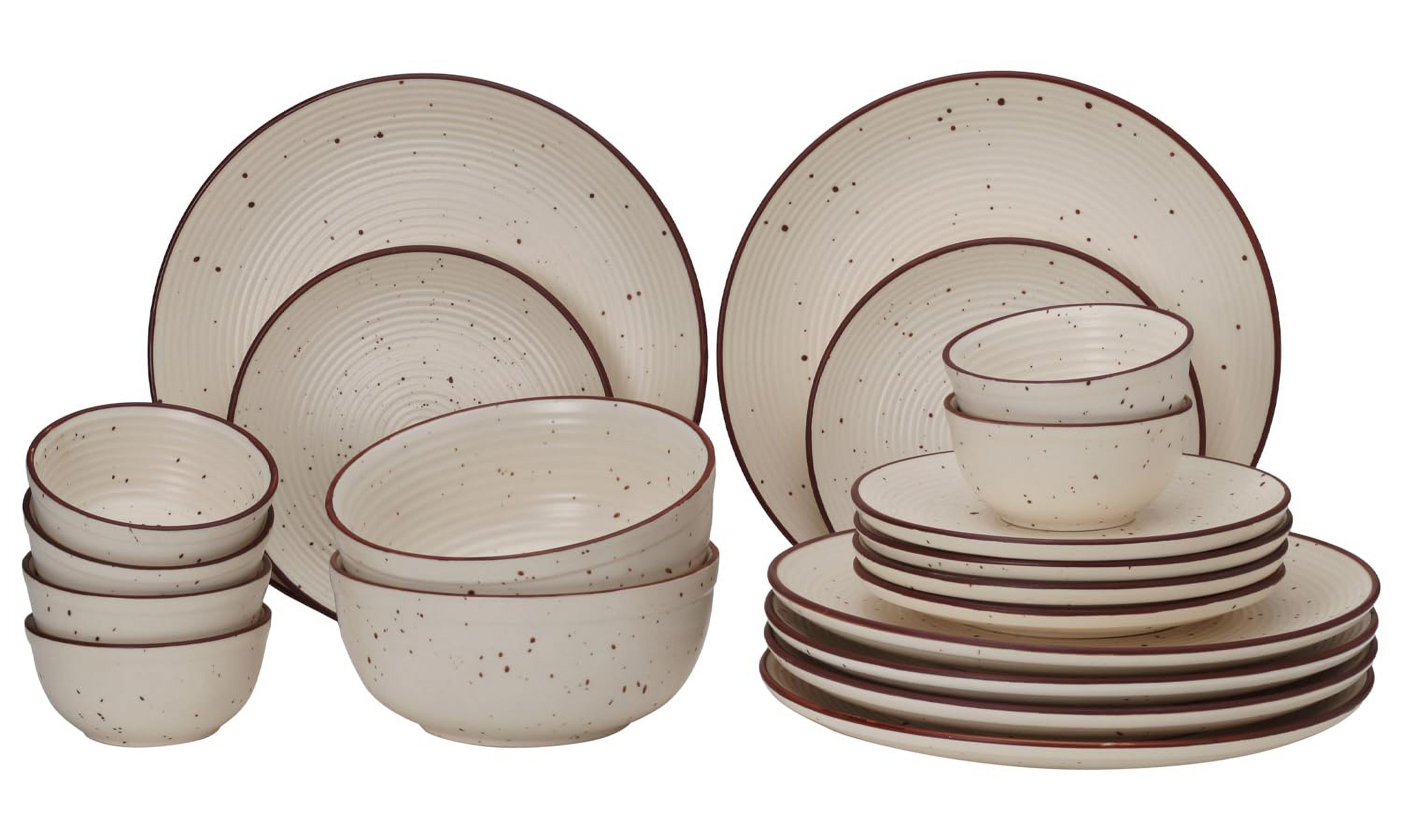 Handcrafted Ceramic Stoneware Dinner Set Of 20 Pieces With Serving ...