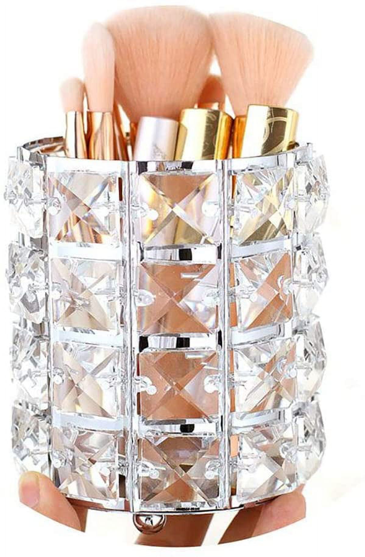 Handcrafted Crystal Makeup Brush Holder Eyebrow Pencil Pen Cup ...