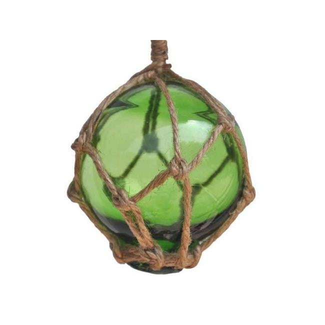 Handcrafted Decor 3 Green Glass - Old Green Japanese Glass Ball Fishing ...