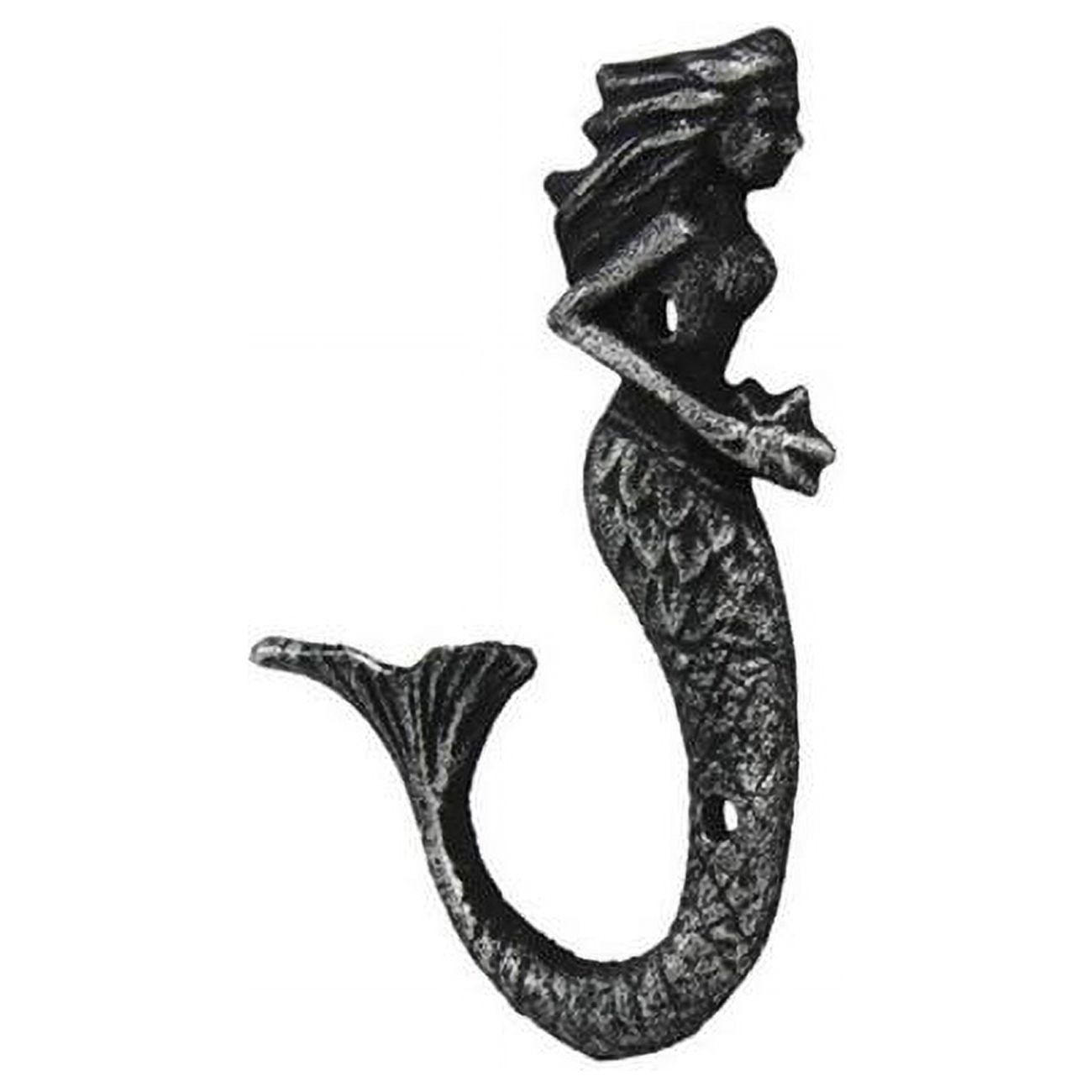 Handcrafted Decor Antique Silver Cast Iron Decorative Mermaid Hook- 7 ...