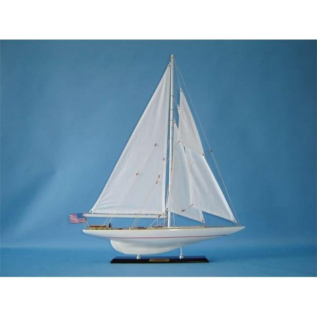 Handcrafted Decor Intrepid 27 Wooden Intrepid Limited Model Sailboat ...