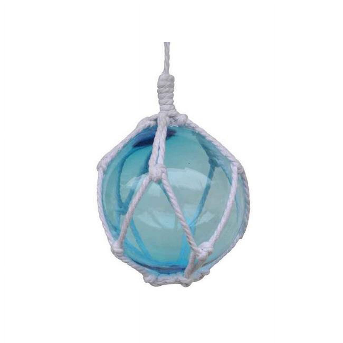 Handcrafted Decor Light Blue Japanese Glass Ball Fishing Float with ...