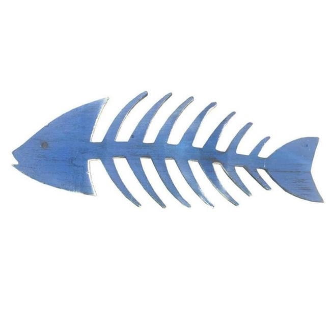 Handcrafted Decor Fishbone-25-dark-blue Wooden Rustic Dark Blue ...