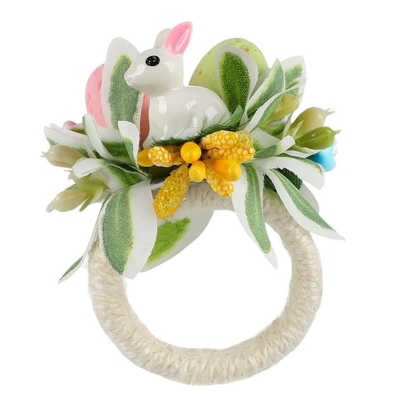 Handcrafted Easter Napkin Rings with Rabbits Designs Home Accent Party ...