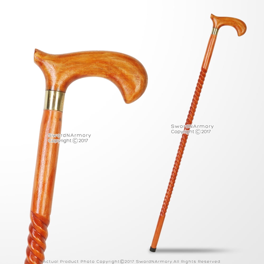 Handcrafted Eucalyptus Wooden Walk Costume Cane Light Yellow - Walmart.com