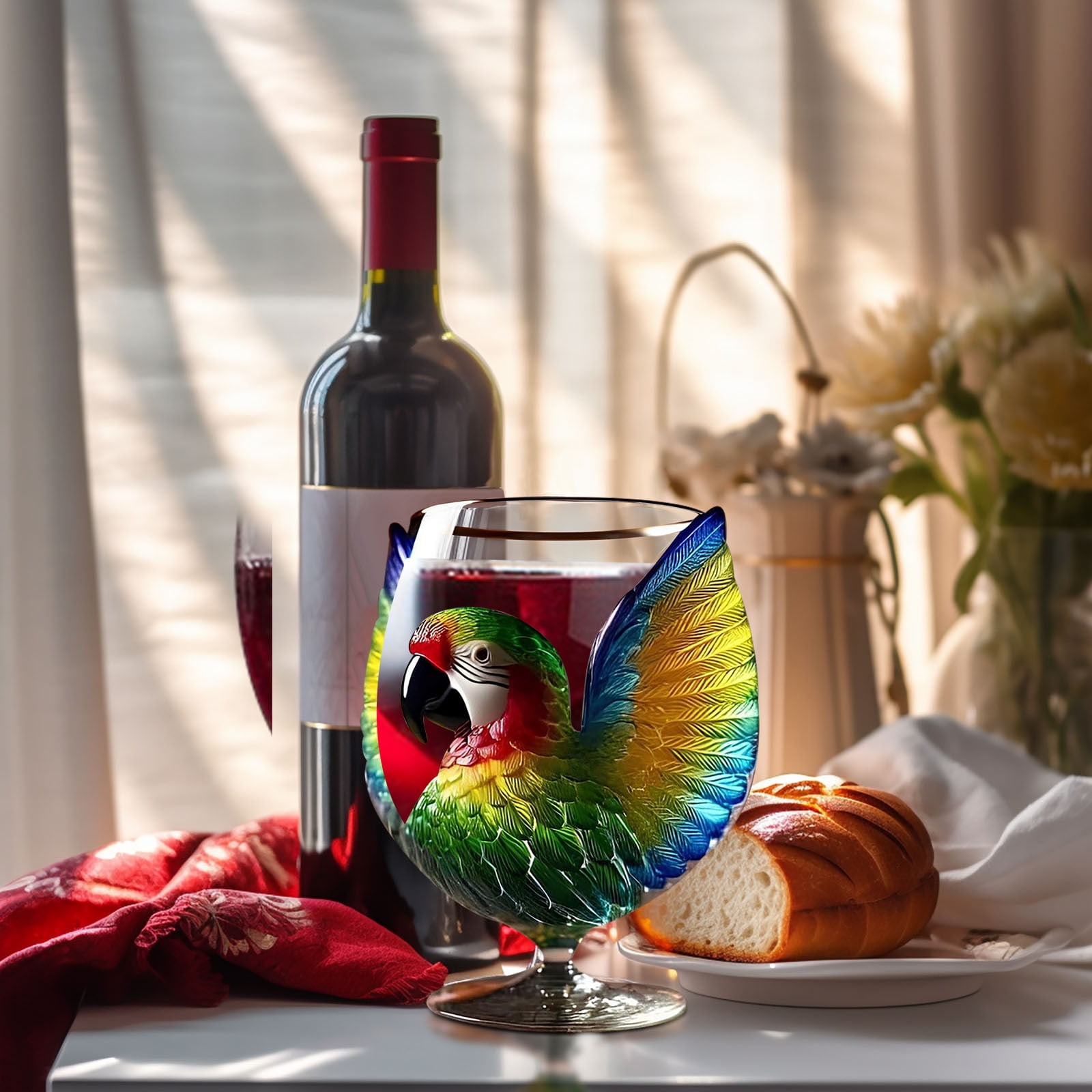 Handcrafted Floral Engraved Glass Tumbler - Elegant Home Barware ...