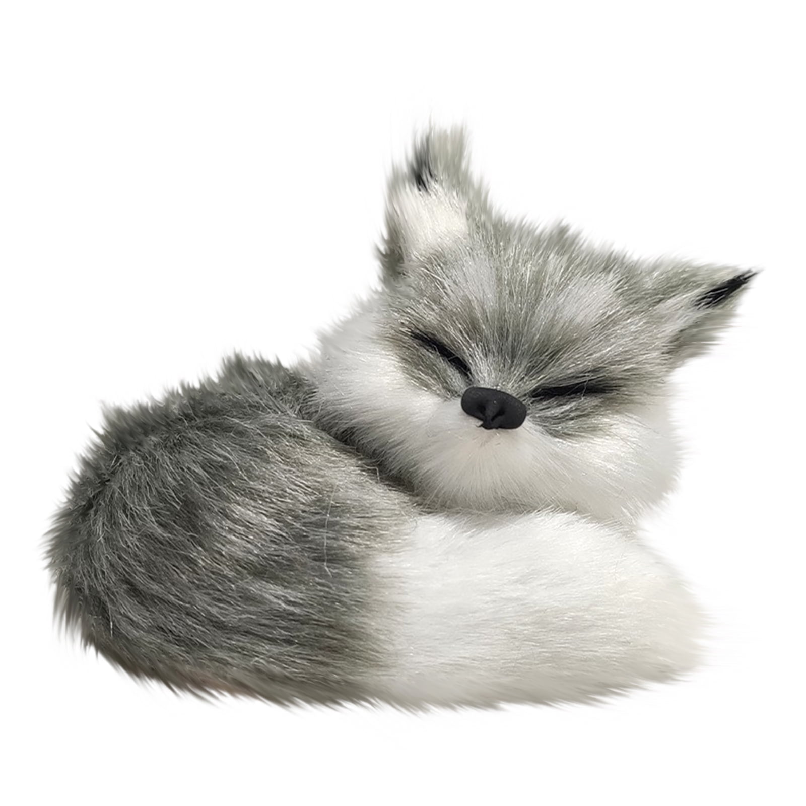 Handcrafted Fox Figurine Detailed Animal Model Home Decor Sculpture ...