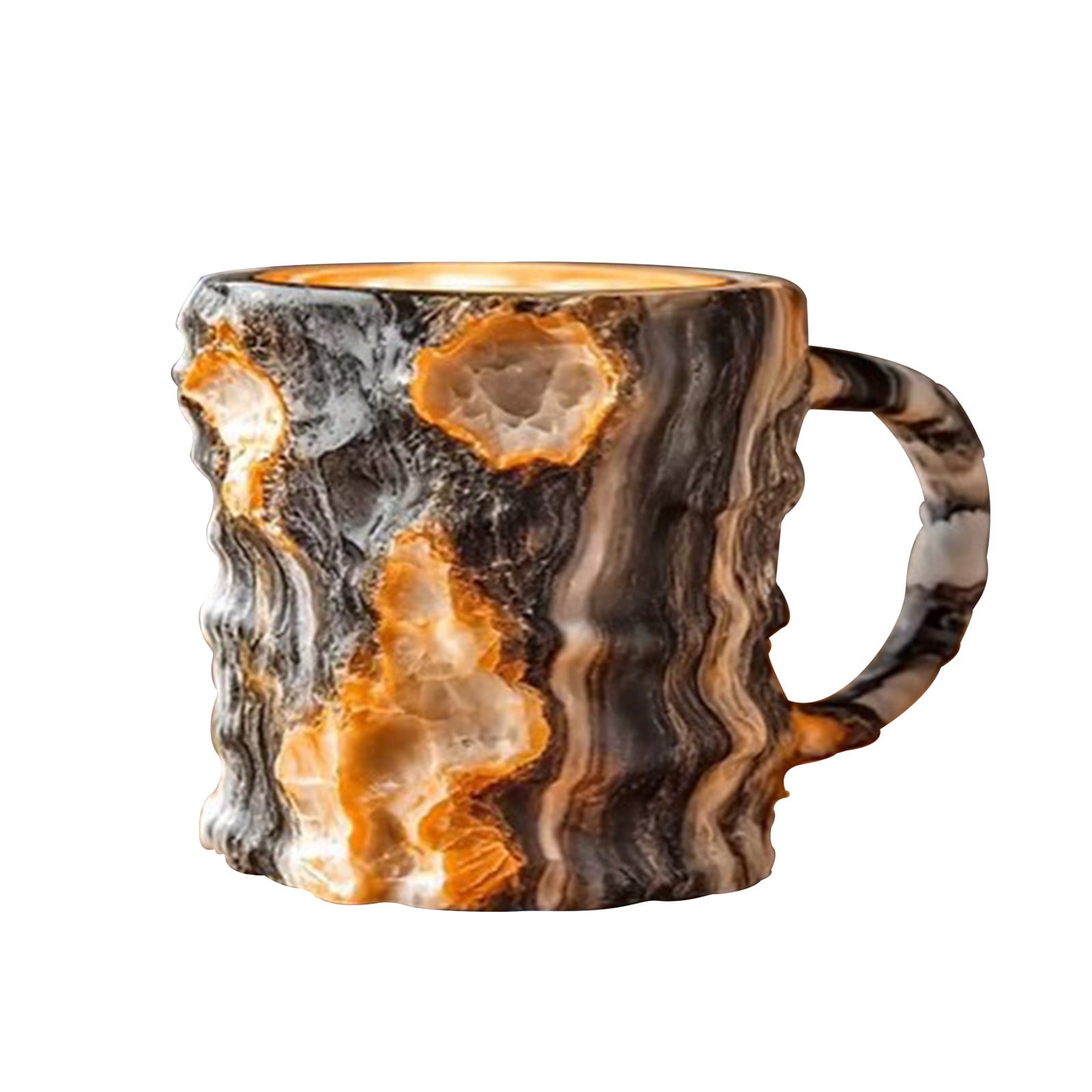 Handcrafted Geode Crystal Mug Unique Agate Stone Coffee Cup for Home ...