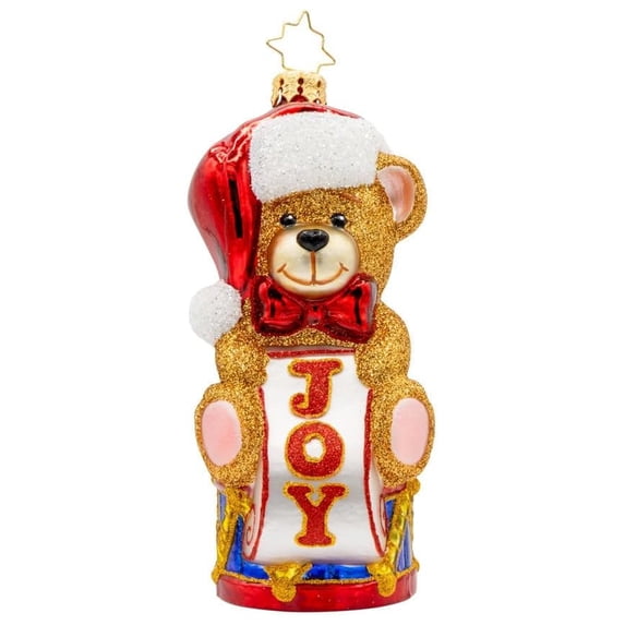 Handcrafted Glass Christmas Ornament Teddy Bear - Polish Made Holiday ...