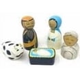Handcrafted Handpainted Kashmiri Painted Badloo Wood Nativity Set (5 ...