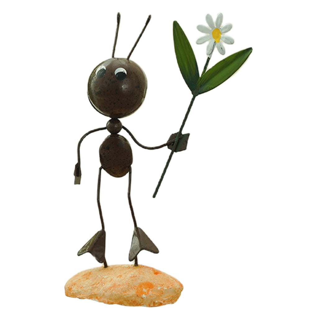 Handcrafted Iron Ants Sculpture For Plant Support Decorative Garden Art ...