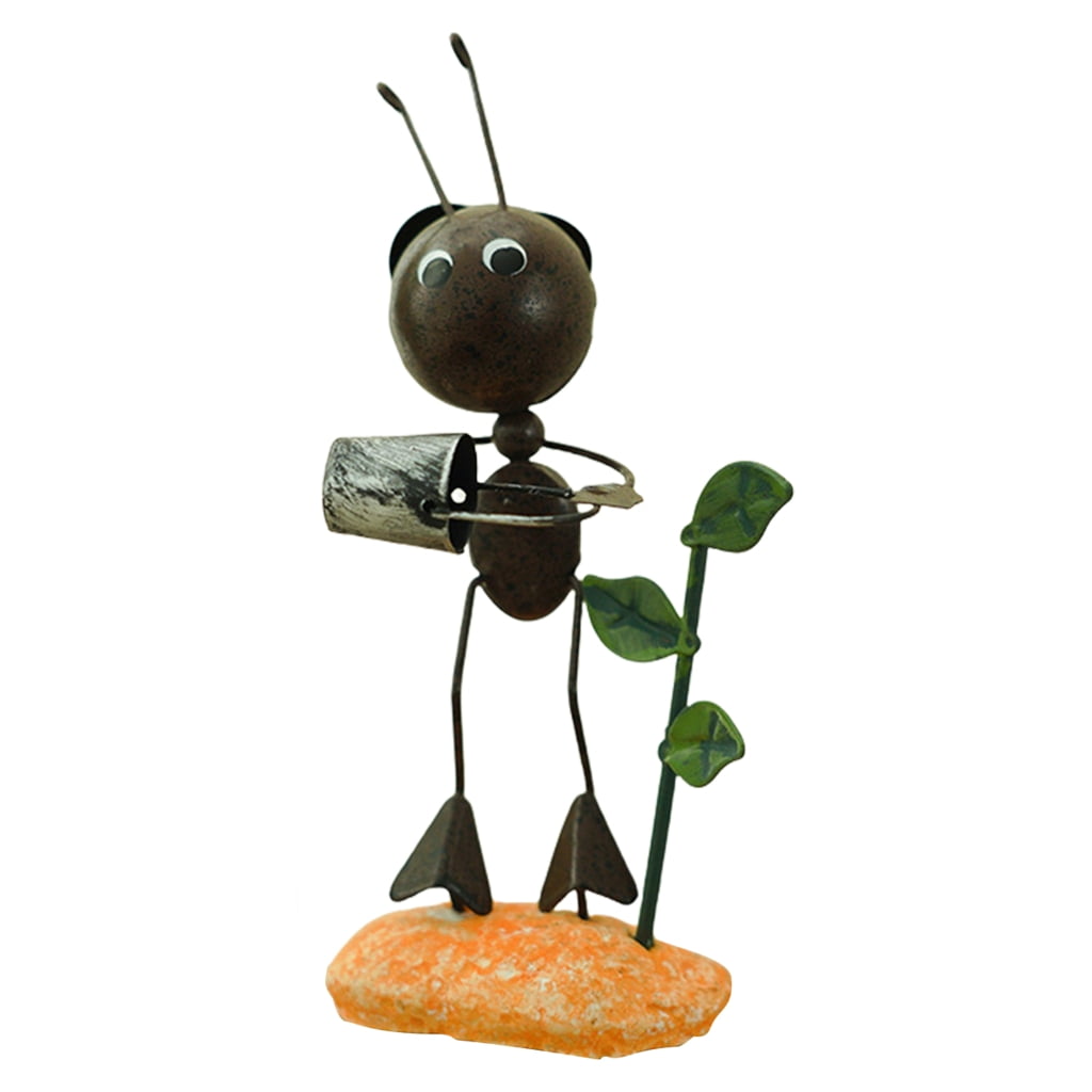 Handcrafted Iron Ants Sculpture For Plant Support Decorative Garden Art ...