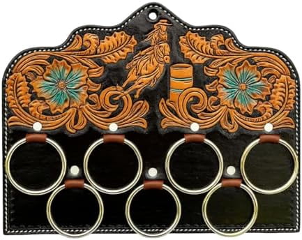 Handcrafted Leather Wild Rag Hanger – Tooled Western Leather Wild Rag ...