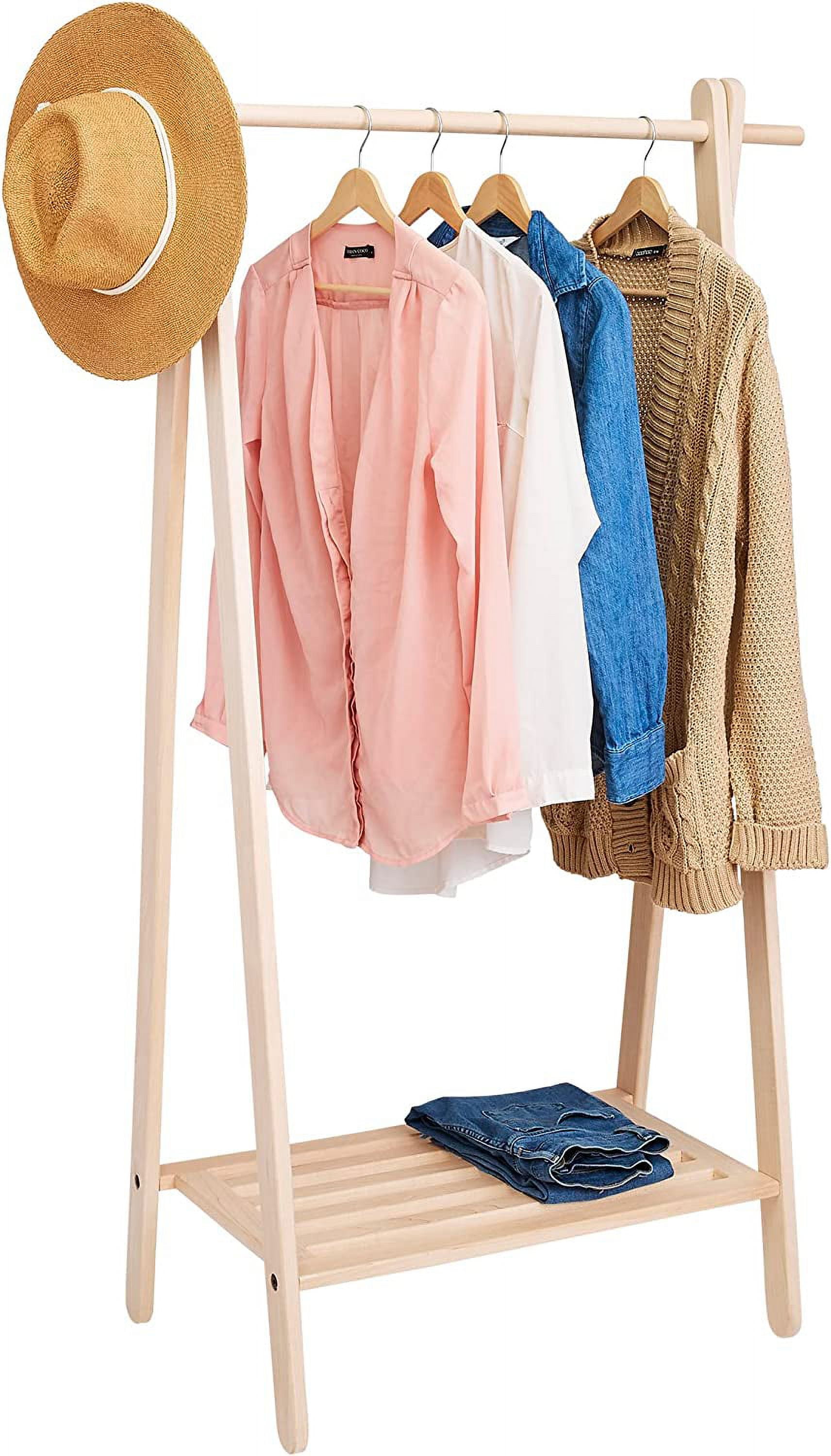 Handcrafted Maple Garment Rack - Sleek Stylish Clothing Storage, Home ...