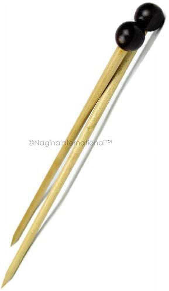 Handcrafted Maple Knitting Needle with Elegant Round Circular Beaded ...