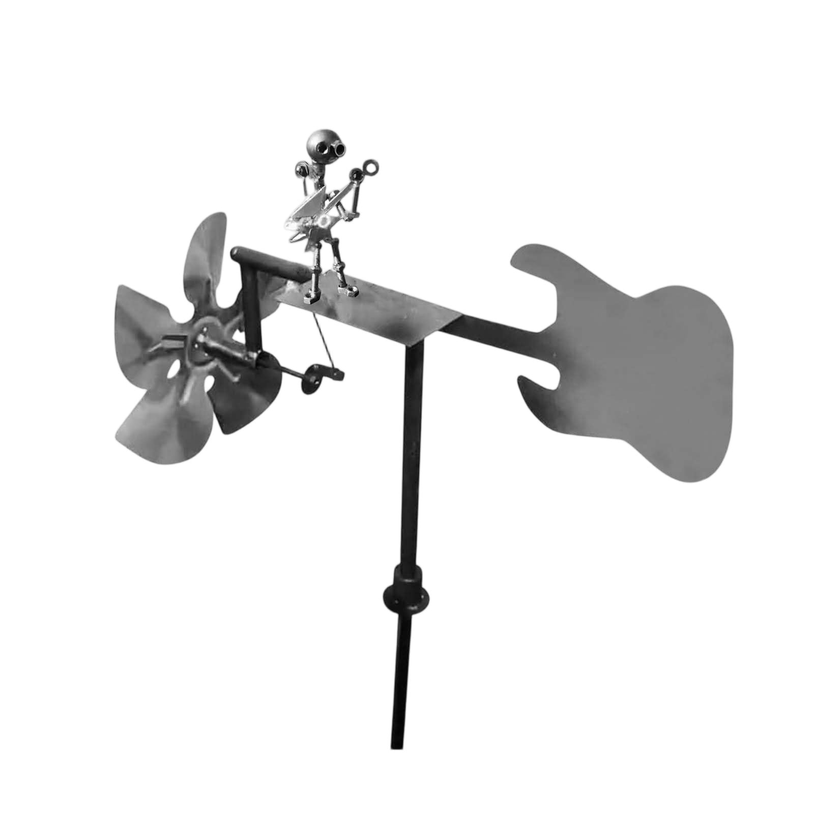 Handcrafted Metal Drummer Windmill for Garden, Wind-Powered ...