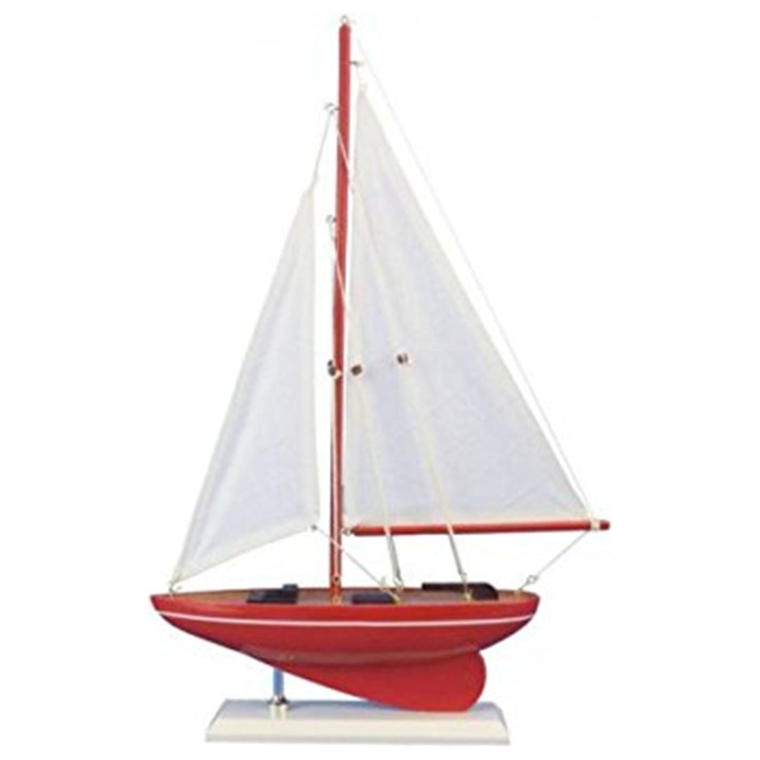 Handcrafted Model Ships 17 in. Wooden Compass Rose Model Sailboat ...