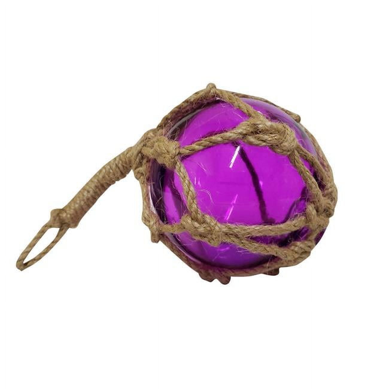 Handcrafted Model Ships 4 in. Purple Japanese Glass Ball Fishing Float ...