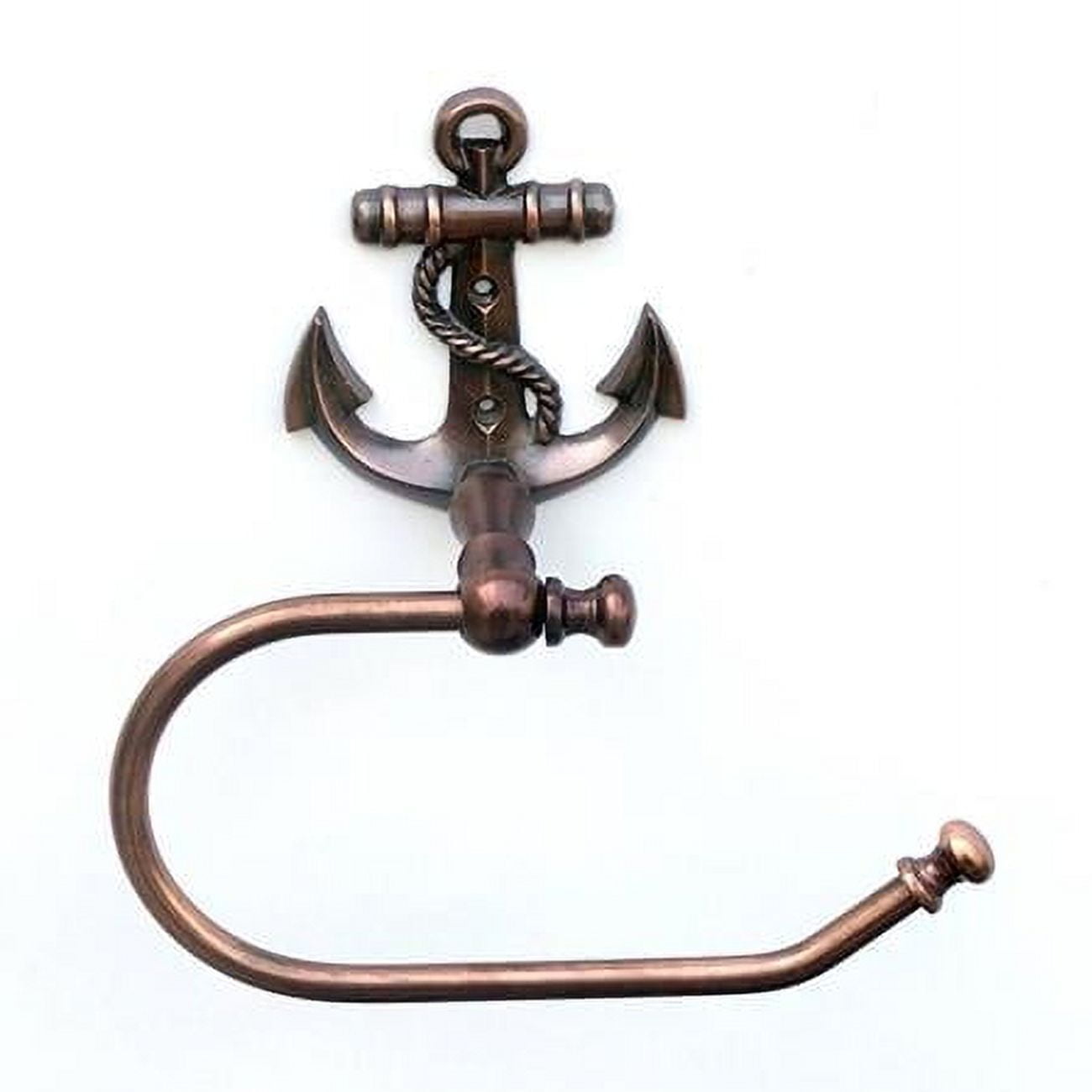 Handcrafted Model Ships 5 x 3 x 10 in. Antique Copper Anchor Hand Towel ...