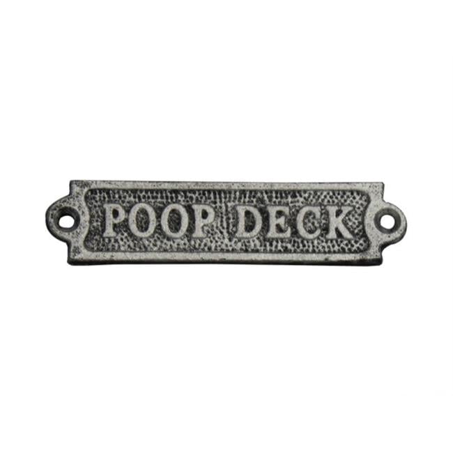 Handcrafted Model Ships K-0164-silver 6 in. Cast Iron Poop Deck Sign ...