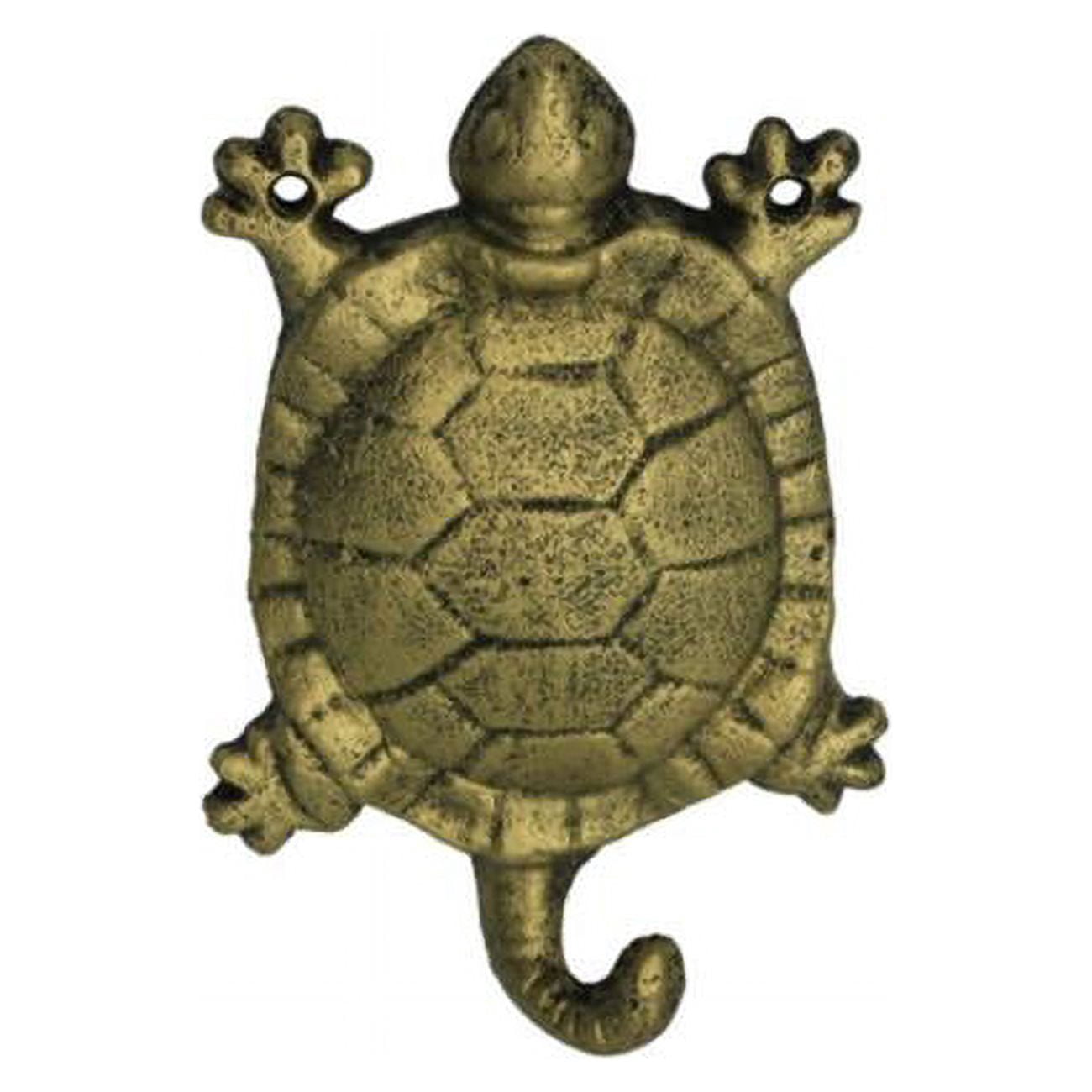 Handcrafted Model Ships 6 in. Cast Iron Turtle Hook - Rustic Gold ...
