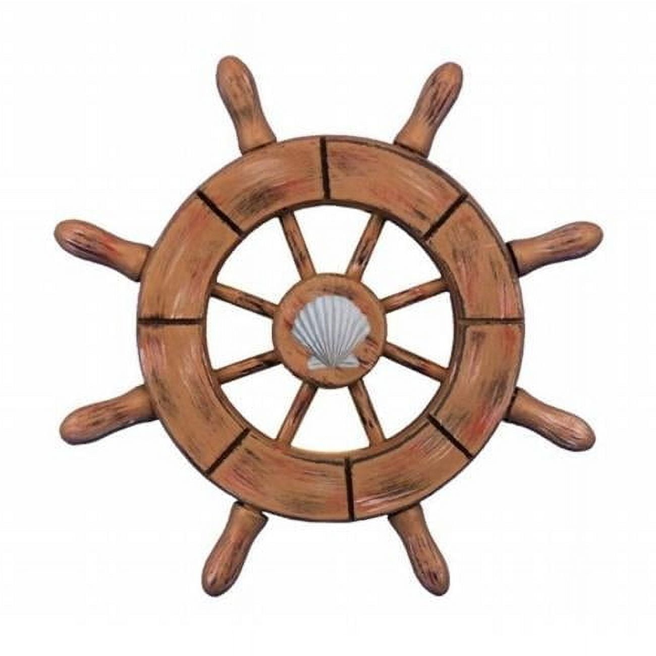Handcrafted Model Ships SW-6-107-seashell-NH 6 in. Rustic Wood Finish ...