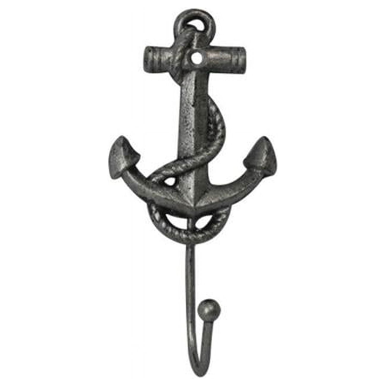 Handcrafted Model Ships 7 in. Cast Iron Anchor Hook - Rustic Silver ...