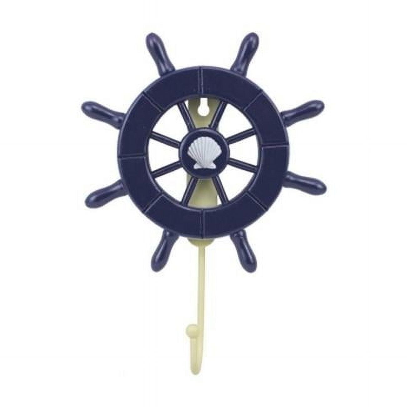 Handcrafted Model Ships Wheel-6-104-seashell 8 in. Dark Blue Decorative ...