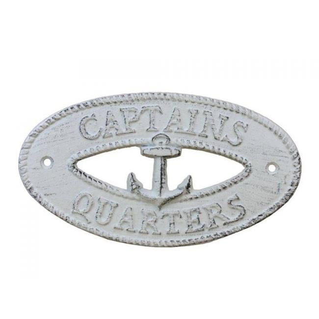 Handcrafted Model Ships K-9301-w 8 in. Whitewashed Cast Iron Captains ...