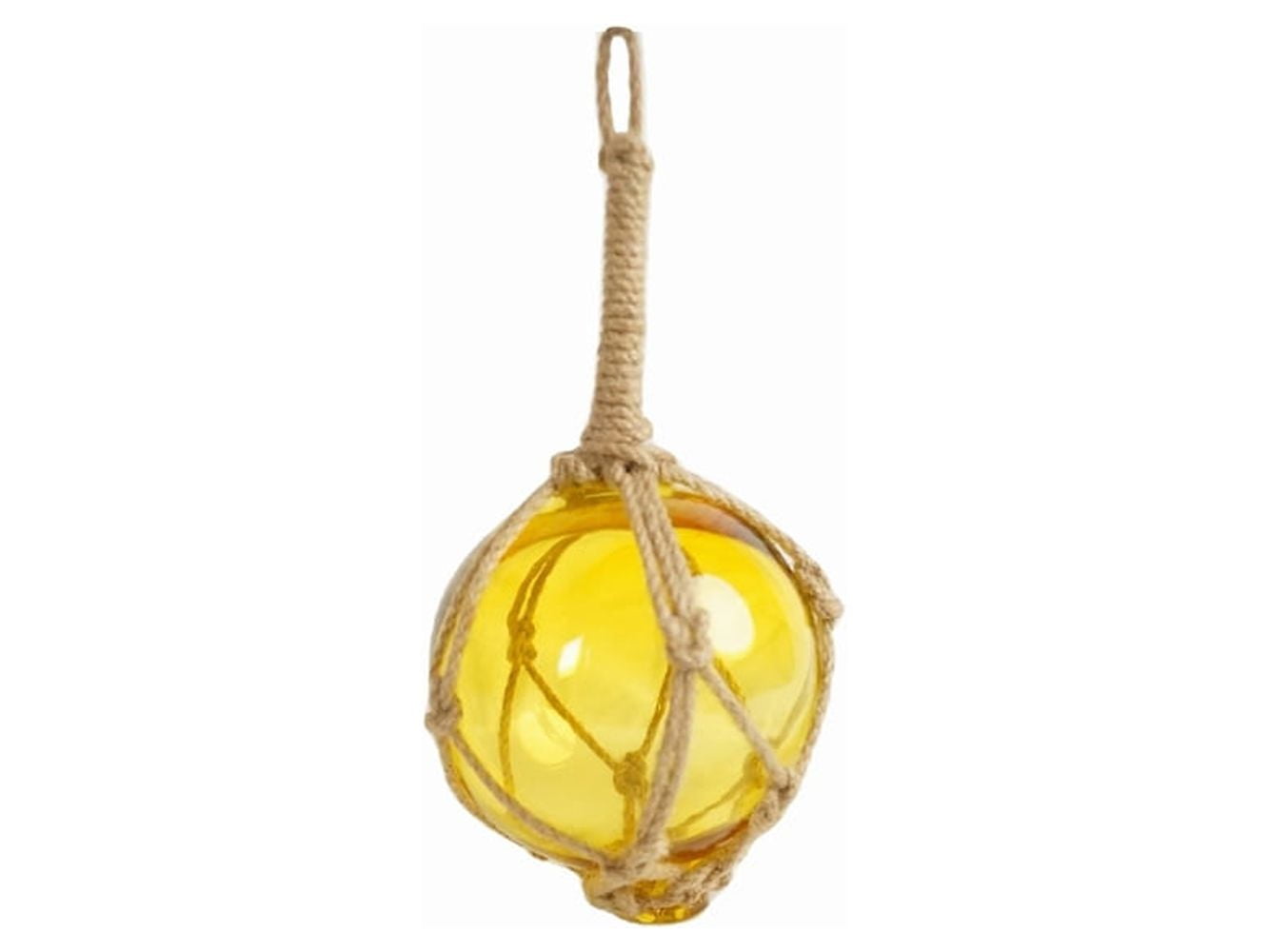 Handcrafted Model Ships 8 x 4 x 4 in. Yellow Japanese Glass Ball ...