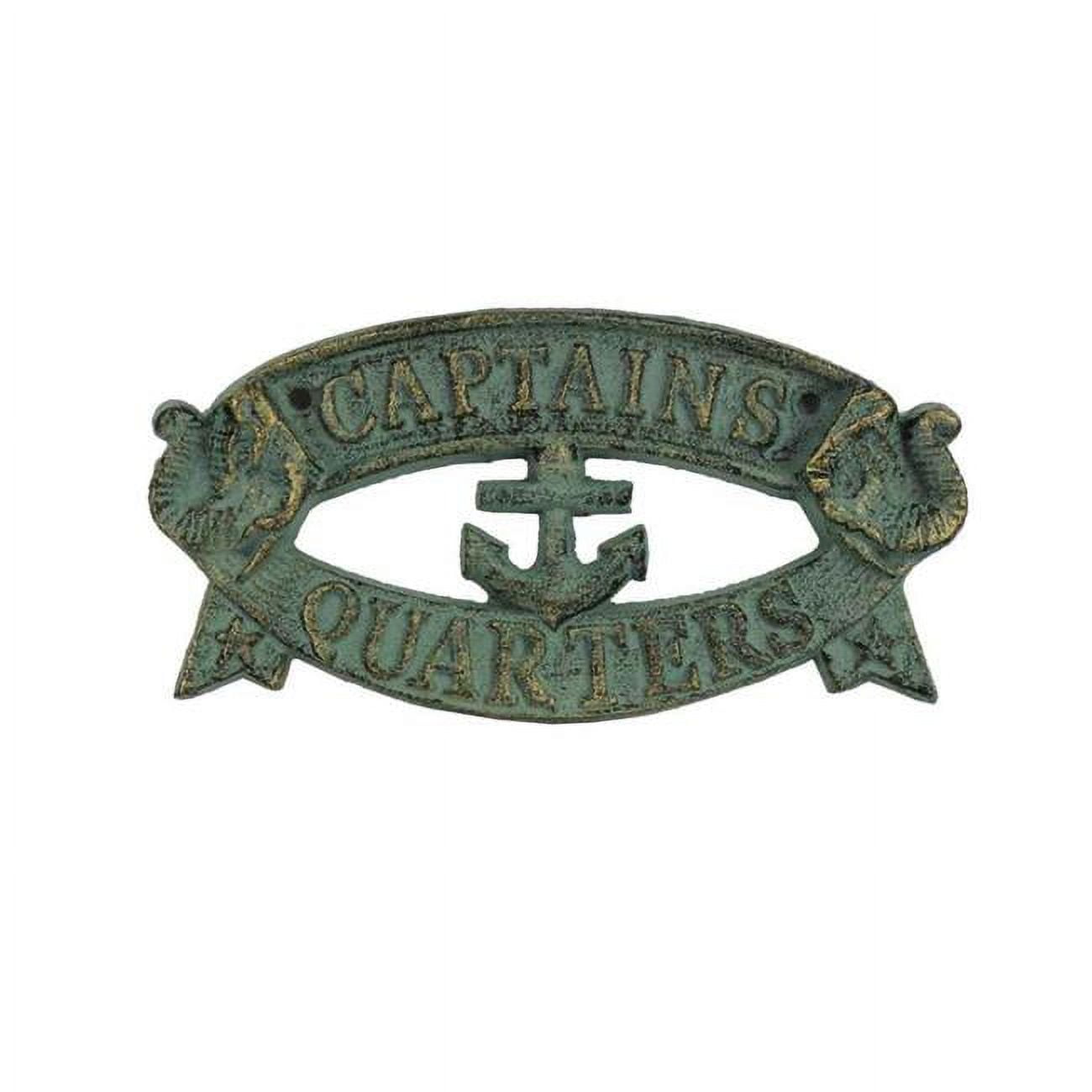 Handcrafted Model Ships 9 in. Cast Iron Captains Quarters Sign ...