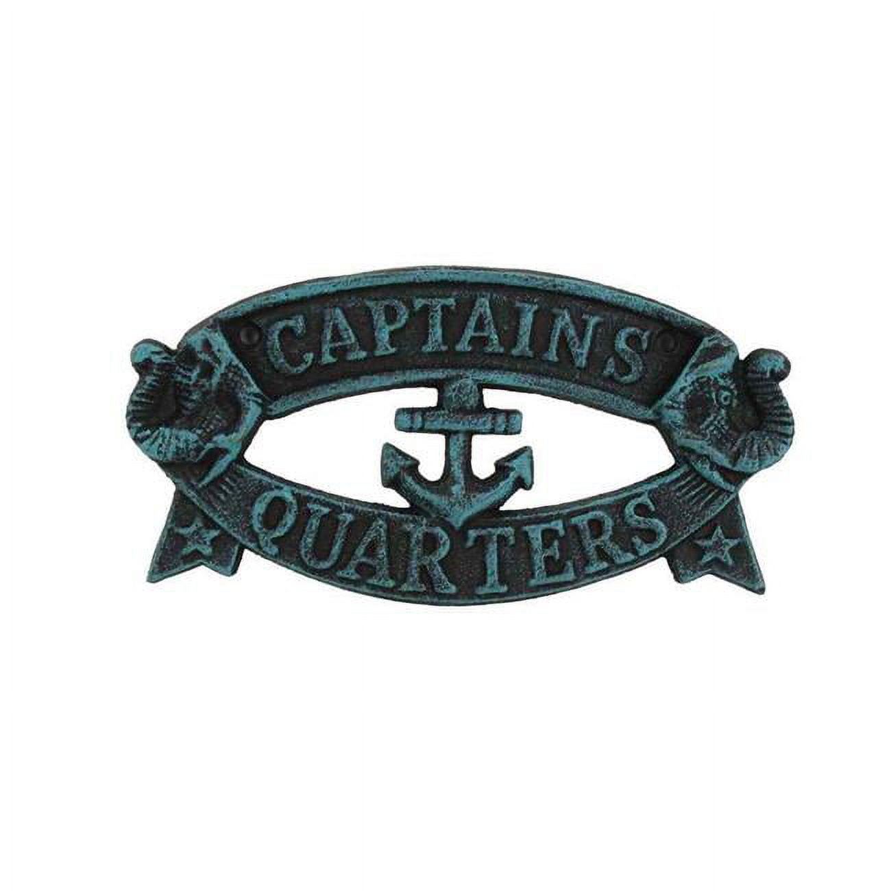 Handcrafted Model Ships 9 in. Cast Iron Captains Quarters Sign ...