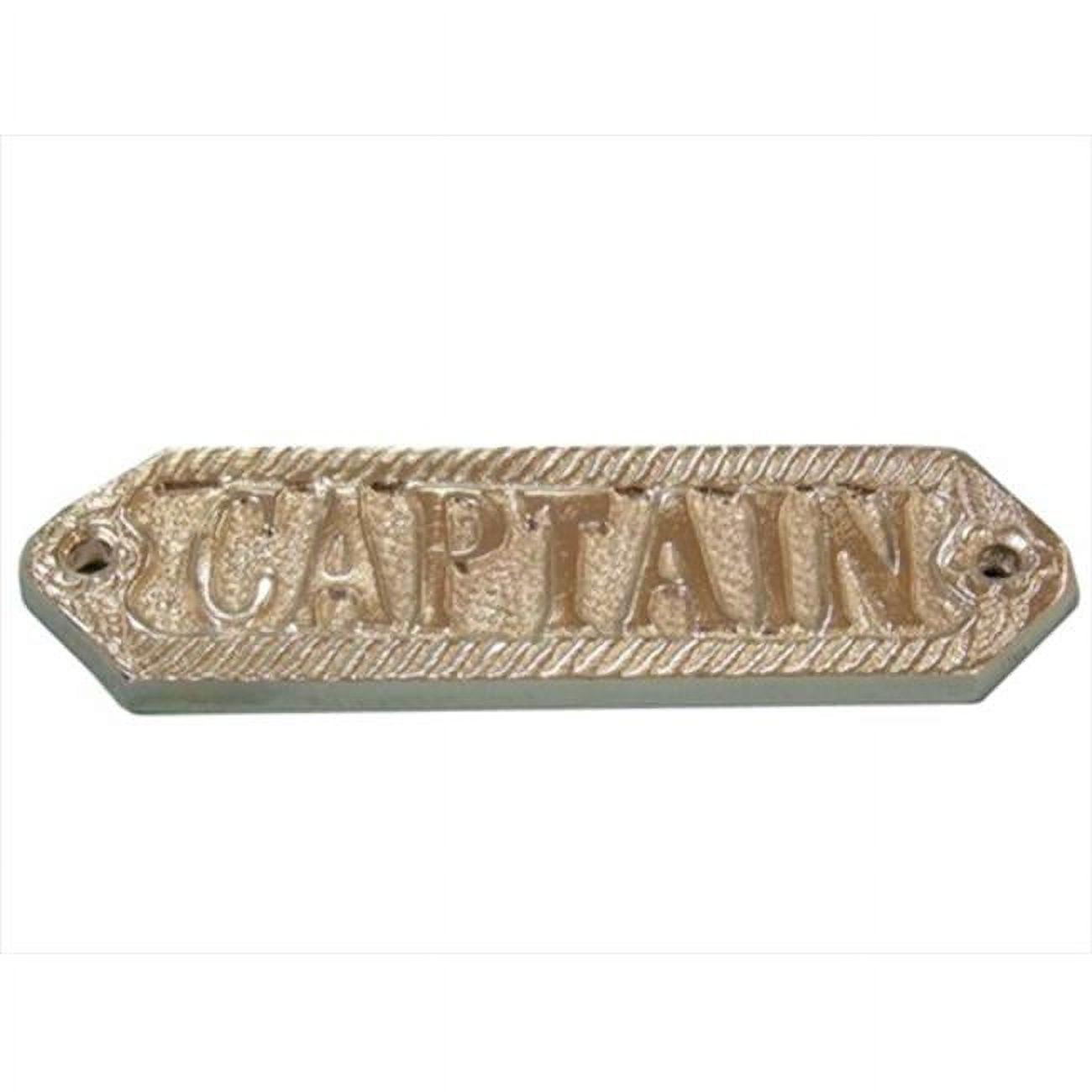 Handcrafted Model Ships AL48232 Chrome Captain Sign 6 in. Signs & Flags ...