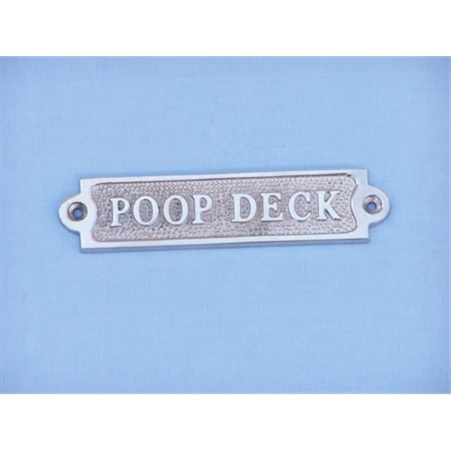 Handcrafted Model Ships AL48236 Chrome Poop Deck Sign 6 in. Signs ...