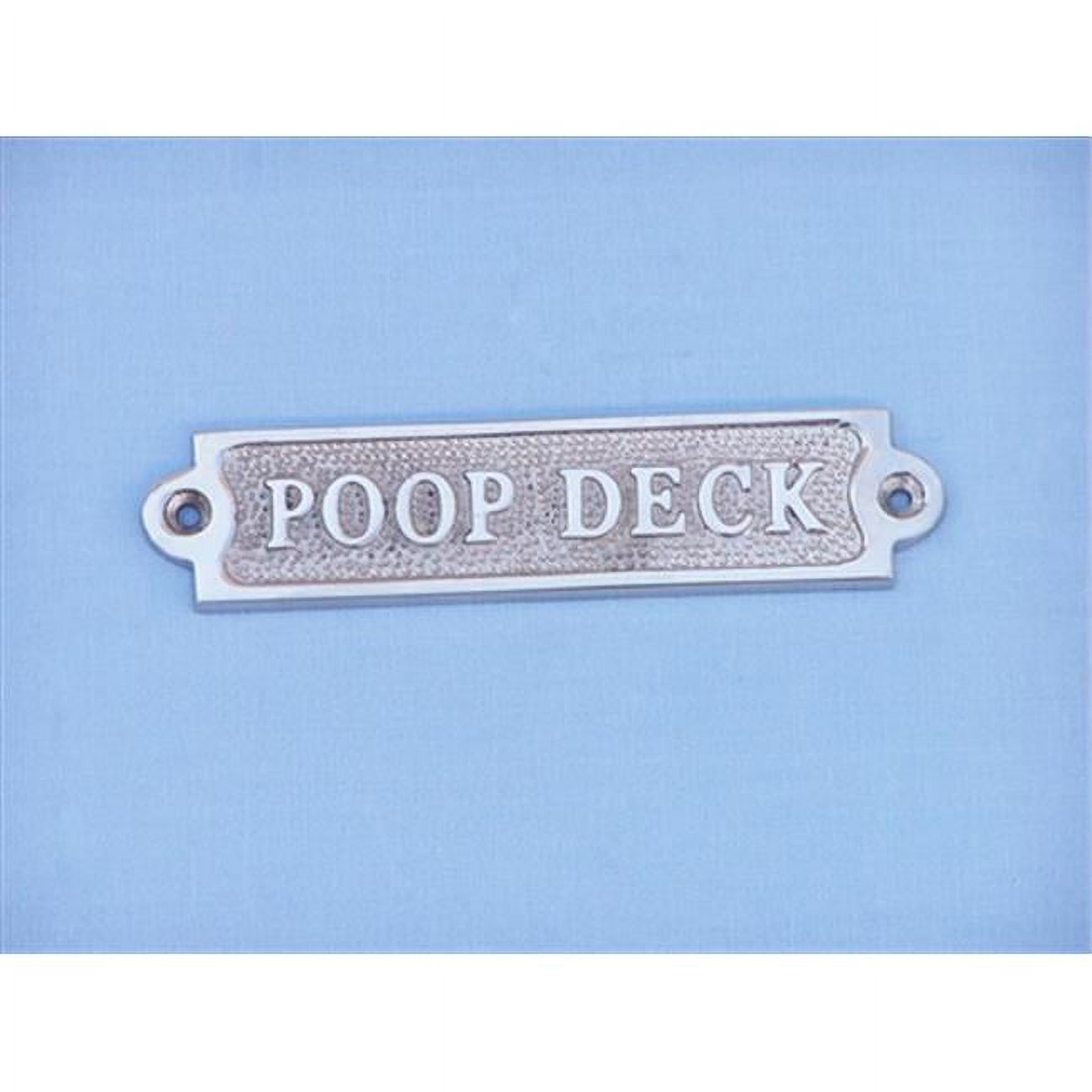 Handcrafted Model Ships AL48236 Chrome Poop Deck Sign 6 in. Signs ...