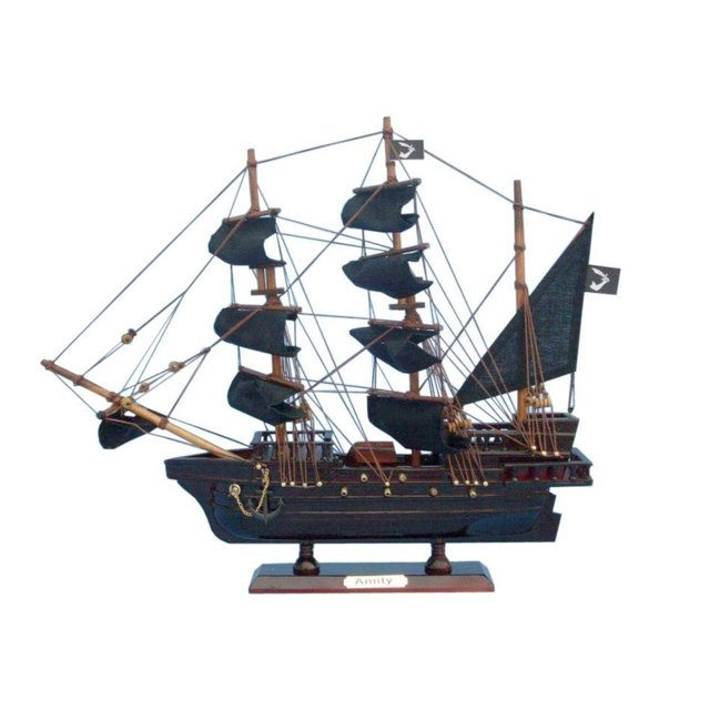 Hampton Nautical Wooden Thomas Tew's Amity Model Pirate Ship, 14 ...