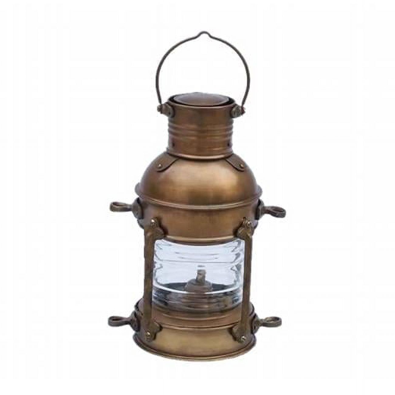 Handcrafted Model Ships Antique Brass Anchor Oil Lantern - 12 in ...