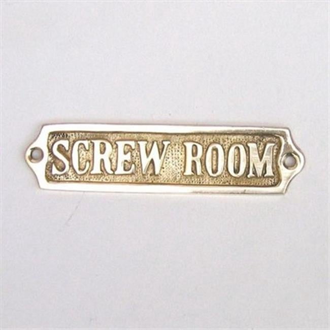 Handcrafted Model Ships BR48237 Brass Screw Room Sign 5 in. Signs ...