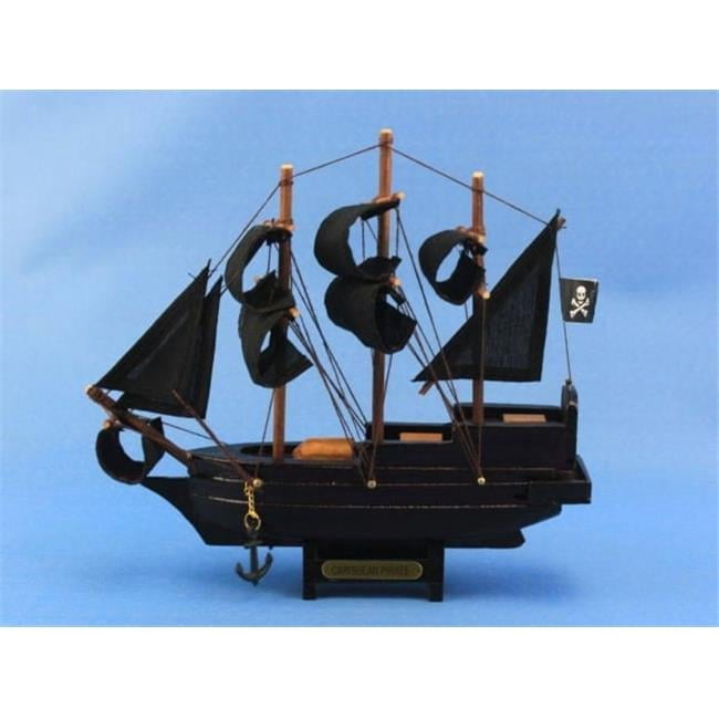 Handcrafted Model Ships Car Pirate-7 7 in. Caribbean Pirate Ships ...