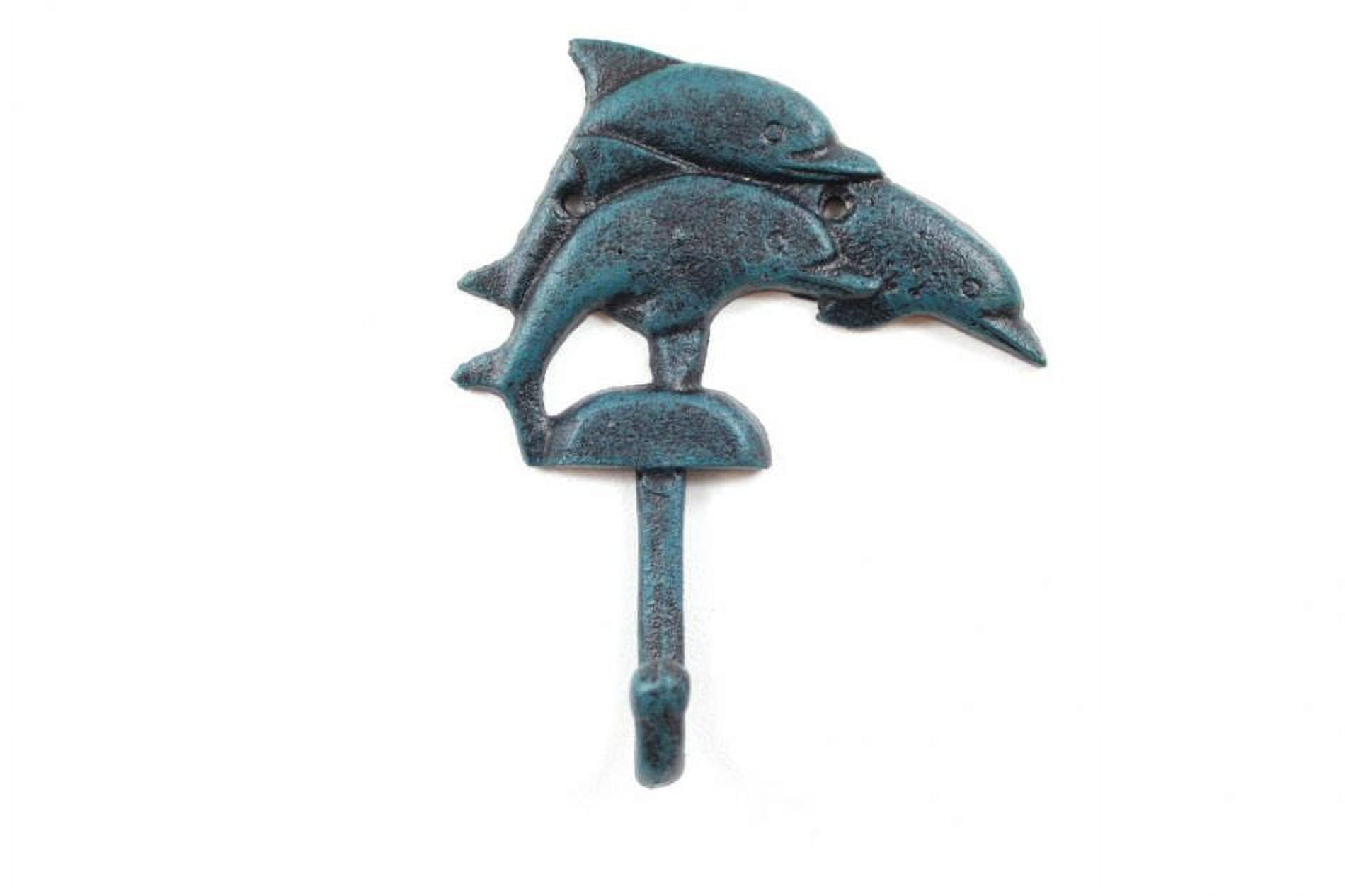 Handcrafted Model Ships Cast Iron Decorative Dolphins Wall Hook ...