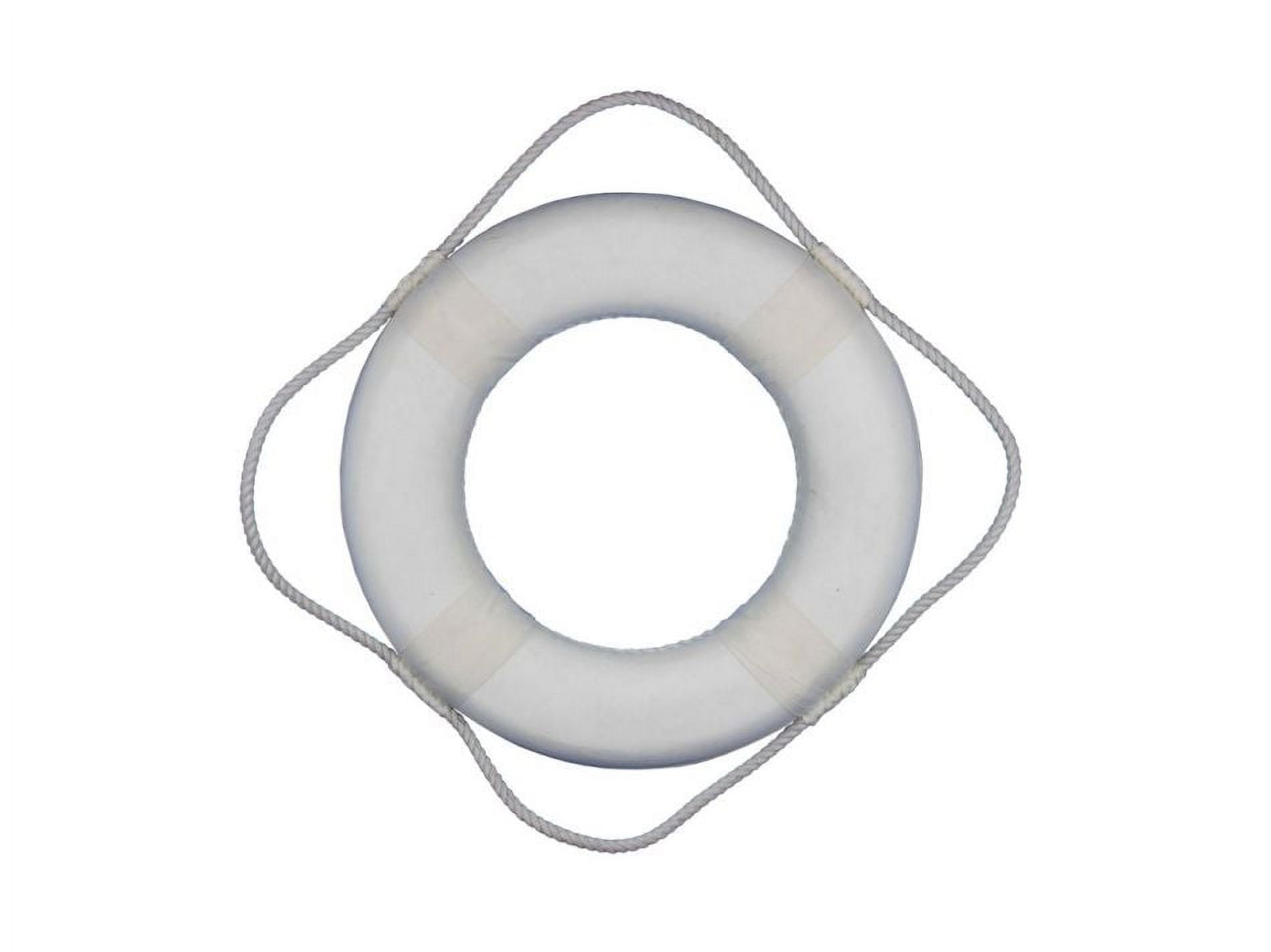 Handcrafted Model Ships Classic White Decorative Lifering 15 in ...