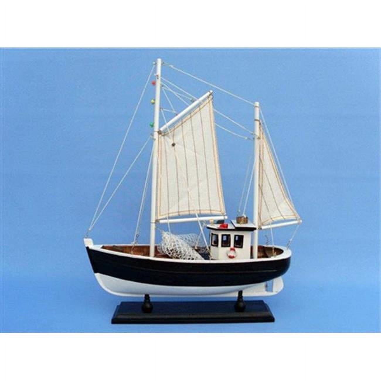 Handcrafted Model Ships FB08 Keel Over 18 in. Decorative Fishing Boat ...