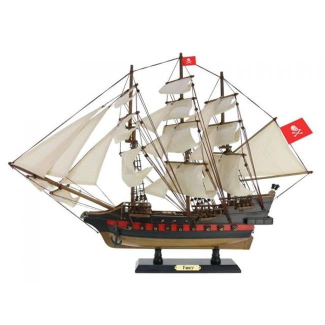 Handcrafted Model Ships Fancy-White-Sails-20 20 in. Wooden Henry Averys ...