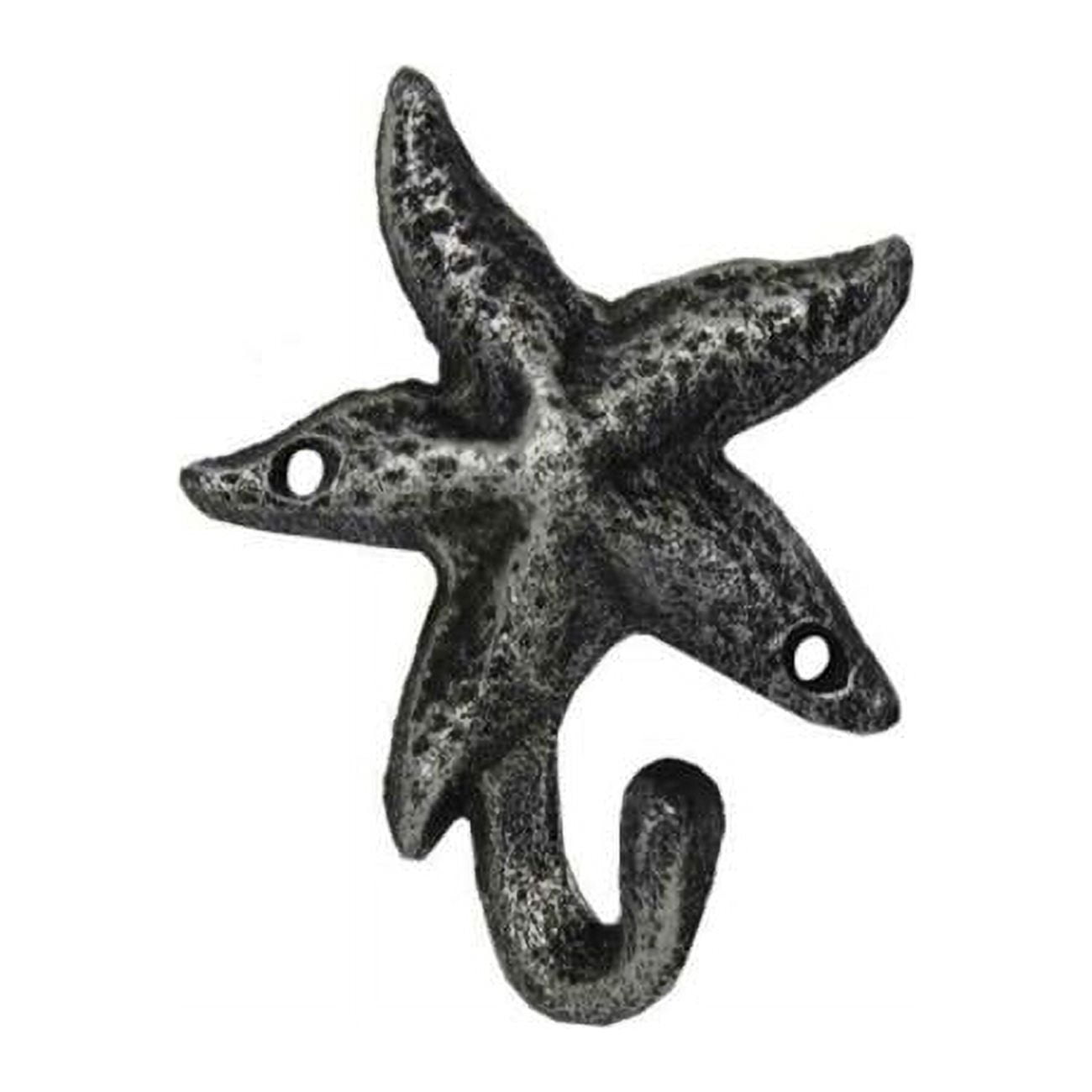 Handcrafted Model Ships K-1112-starfish-silver 6 in. Cast Iron Starfish ...